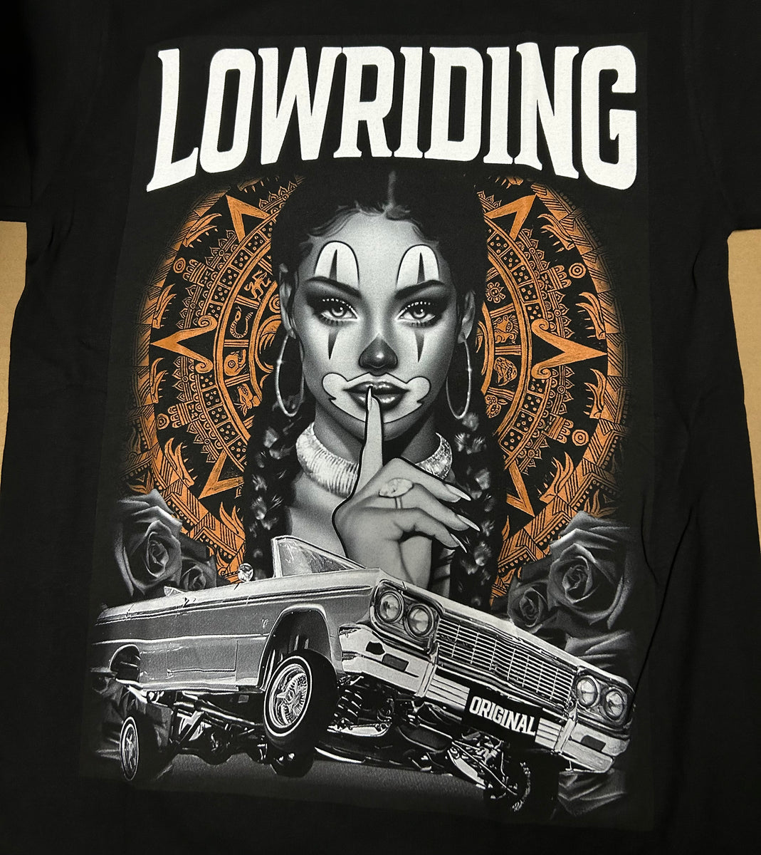 Lowriding Aztec Tee | Chicano Spot