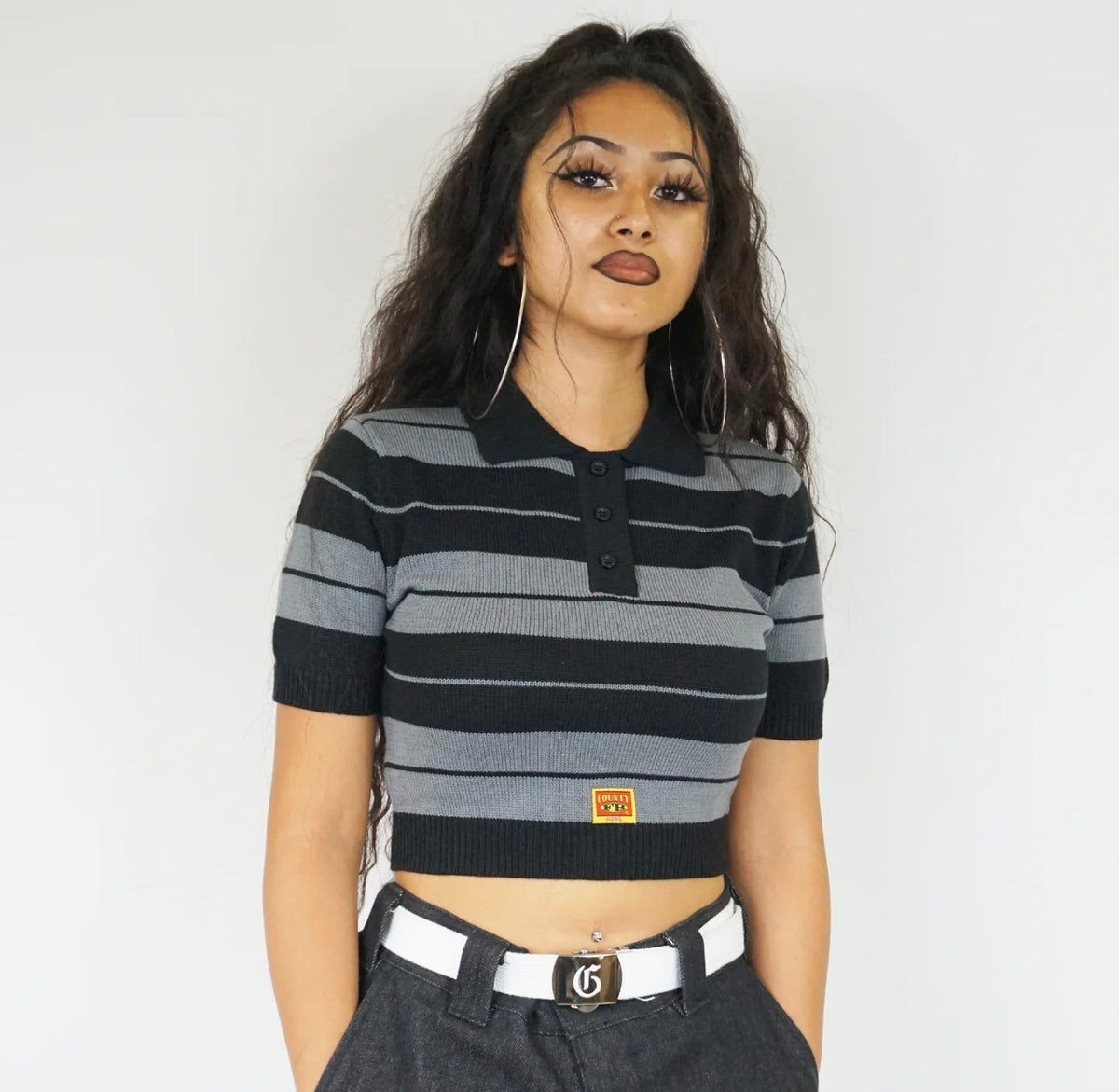 FB County Charlie Brown Crop Tops | Chicano Spot
